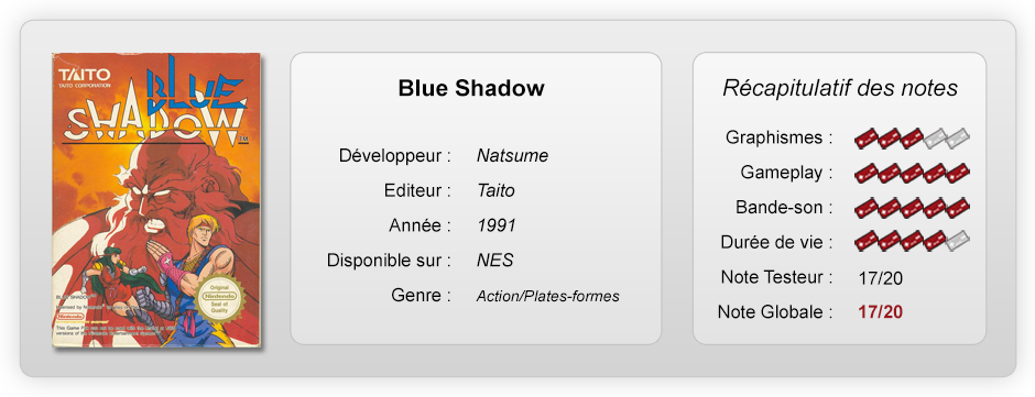 Blue Shadow – Nintendo NES – Paderetro.com